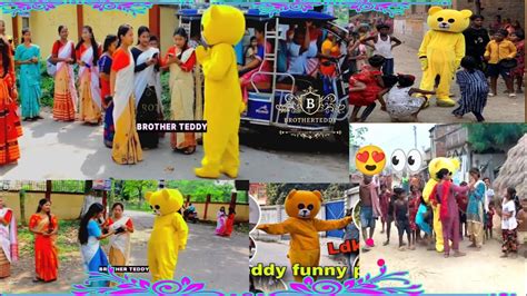 Teddy Bear Crazydance 😂with Cute Girlsteddy Bear Prank Oncollege