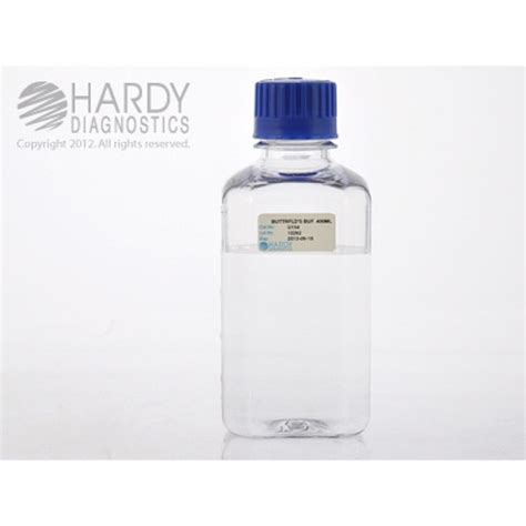 Hardy Diagnostics Butterfields Phosphate Buffer 500ml Fill 500ml Polycarbonate Bottle 10