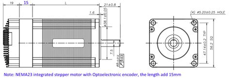 Nema23 Modbus Rtu Integrated Stepper Motor