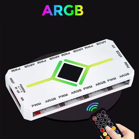 Jual 12Port ARGB Fan Controller PC Fan RGB Fan PWM ARGB 3pin Remote Control Kipas Casing PC