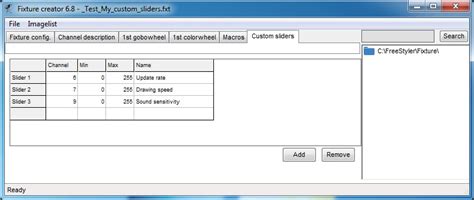 Fixture Creator Custom Sliders Configuration FreeStyler Wiki