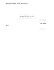 Identify Variables And Values Assignment Docx Running Head Identify