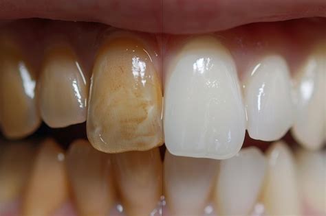 Dental Health Comparison LongTerm Smoker Vs NonSmoker CloseUp For