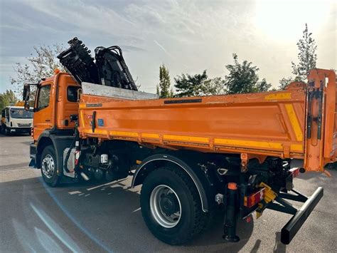Mercedes Benz Axor 1833 3 Way Meiller Tipper Crane Atlas 165 2E 5AL