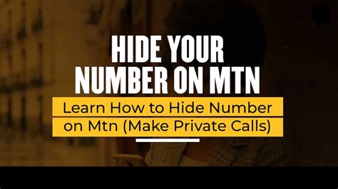 How To Hide Number On Mtn