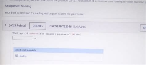Solved [ 2 5 Points] Oscolphys2016 11 7 P 037 With 28 0