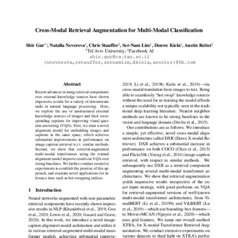 Cross Modal Retrieval Augmentation For Multi Modal Classification Acl