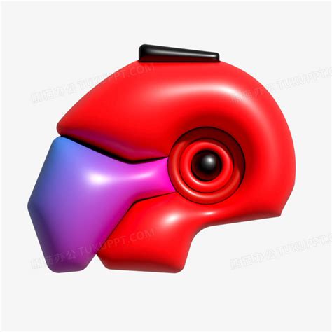矢量膨胀风简约3d立体头盔PNG图片素材下载 简约PNG 熊猫办公