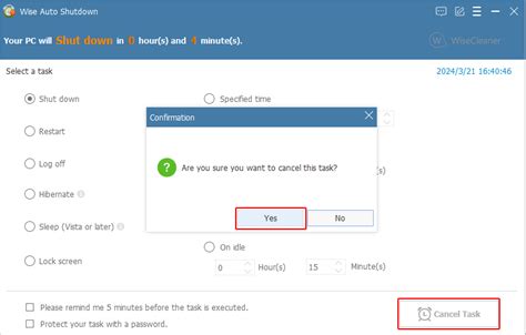 How To Cancel The Scheduled Task In Wise Auto Shutdown