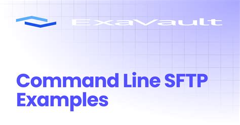 Command Line Sftp Examples Exavault Formerly Smartfile