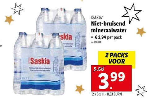 Saskia Nietbruisend Mineraalwater Promotie Bij Lidl