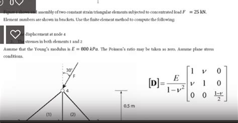 solved y 4 0 1 3 1 1 Р 2 a mesh of 2 constant strain