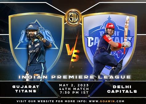 Indian Premier League May 22023 44th Match 730 Pm Ist Gujarat