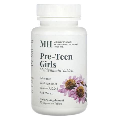 Michael's Naturopathic, Мультивитамины для девочек до подросткового ...