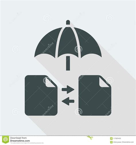 Asegure La Transferencia De Datos Icono M nimo Del Vector Ilustración