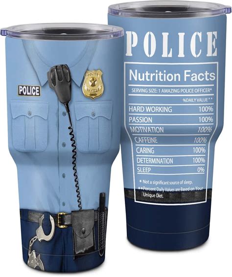 Sxmluedn Police Officer Ts Police Tumbler Cup Police