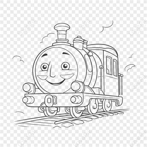 만화 토마스와 친구들 기차 색칠 페이지 개요 스케치 드로잉 벡터개요 예술공장 Png 일러스트 무료 다운로드 Lovepik