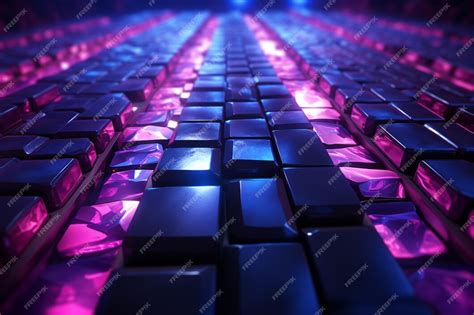 premium photo there is a computer keyboard with a glowing keyboard
