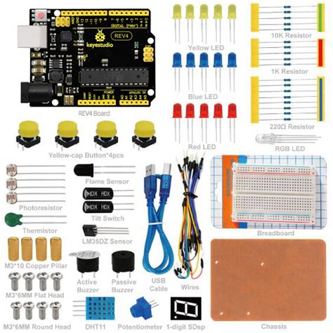 Ks0070 Keyestudio UNO R3 Breadboard Kit For Arduino Keyestudio Wiki
