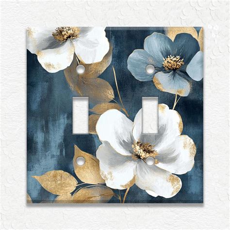 Blue Floral Switch Plate Covers And Outlet Covers Light Floral Switch