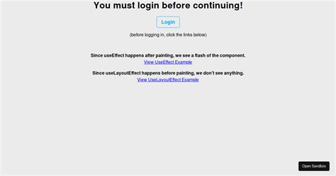 Useeffect Vs Uselayouteffect Codesandbox