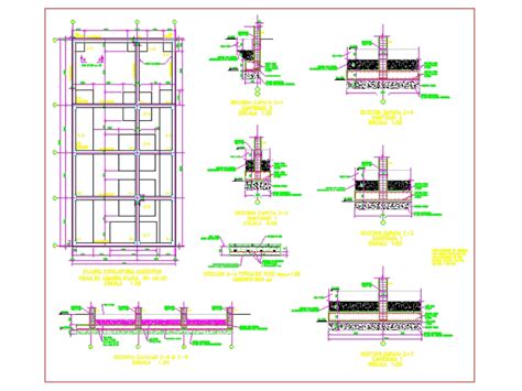 Detalles De Cimentaciones En AutoCAD CAD 147 05 KB Bibliocad