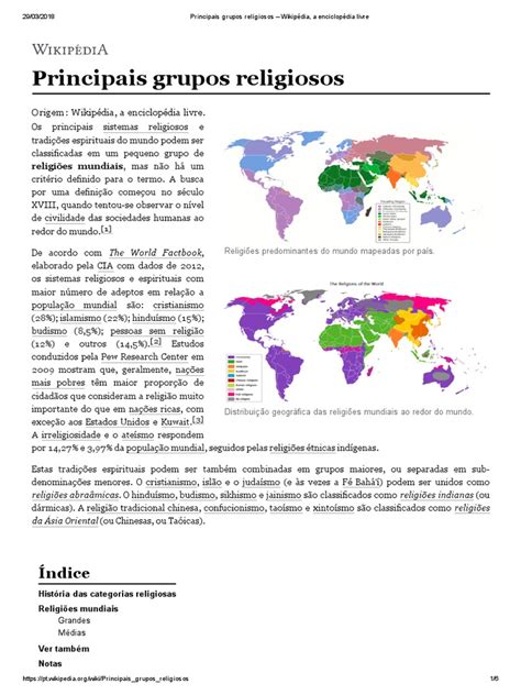 Principais Grupos Religiosos Pdf Principais Grupos Religiosos Fés