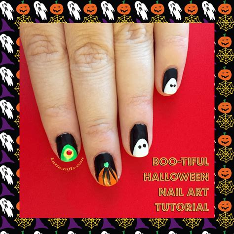Boo Tiful Halloween Nail Art • Katie Crafts