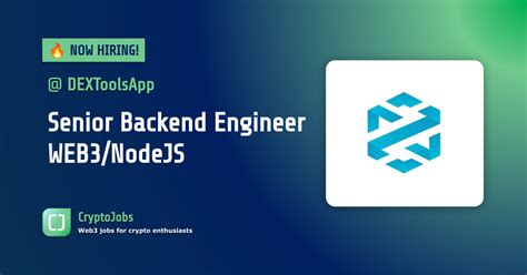 Senior Backend Engineer Web3nodejs Job At Dextools