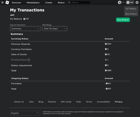 My Transactions Roblox Pdf