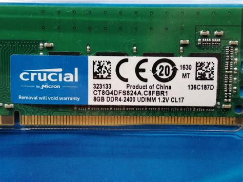 Yahooオークション Crucial Ddr4 2400 Dimm 8gb×2枚組 中古