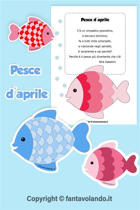 Pesce d aprile poesia e attività Pesci d aprile Attività per
