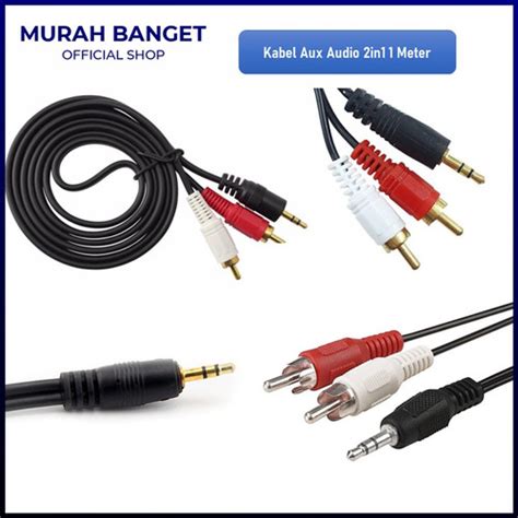 Jual Kabel Aux 2in1 1 Meter Kabel Audio Sambungan Speaker Jack Aux 3 5mm Jakarta Pusat