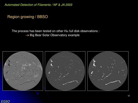 Ppt Automated Detection Of Filaments On Full Disk H Images Powerpoint