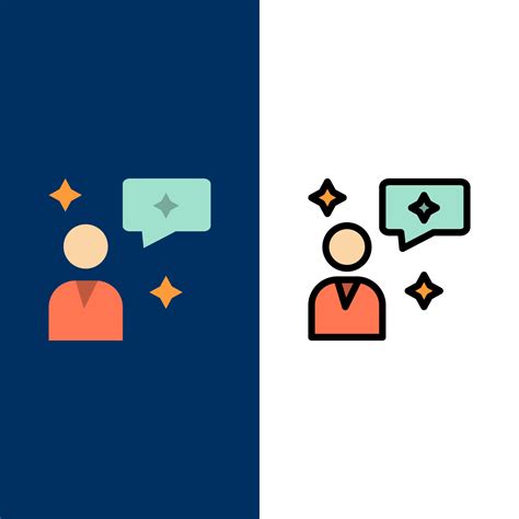 Man Chat Chatting Interface Icons Flat And Line Filled Icon Set Vector Blue Background 14046916