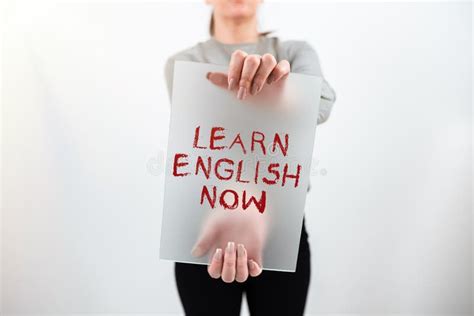 Conceptual Display Learn English Now Business Concept Gain Or Acquire