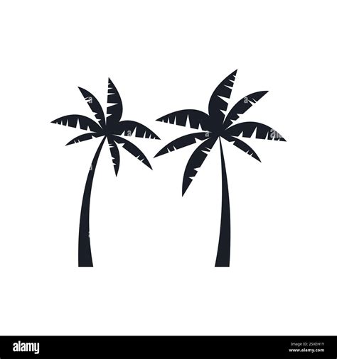 Coconut Tree Vector Silhouette Editable Resizable Vector Illustration Stock Vector Image
