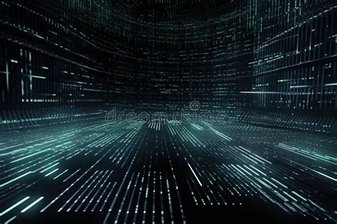 Technology Background With Streaming Of Binary Data Stock Illustration