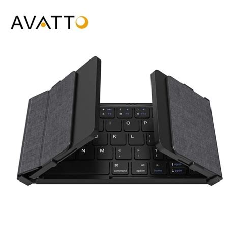 AVATTO Mini Folding Keyboard Bluetooth 5.1 With Touchpad Click ...