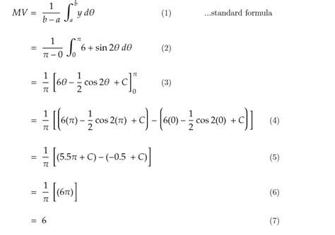 Integration Mean Values Example 1 2