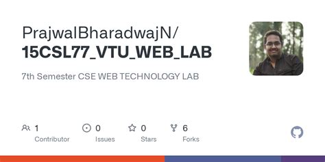Github Prajwalbharadwajn Csl Vtu Web Lab Th Semester Cse Web Technology Lab