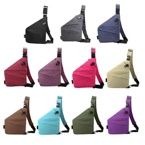 Bolso Cruzado Antirrobo De Colores Para Hombre Cartera Invisible Para