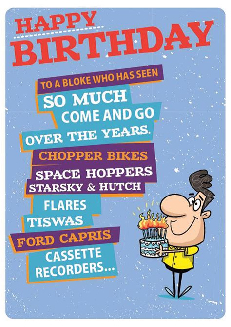Happy Birthday To A Bloke Humour Birthday Card Cards