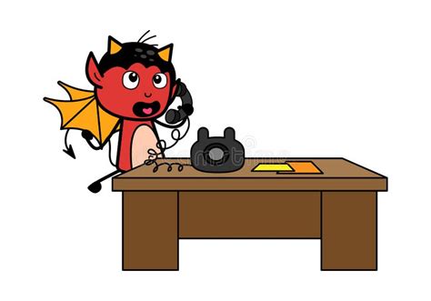 3d Man Talking To Devil Mask Stock Illustration Illustration Of