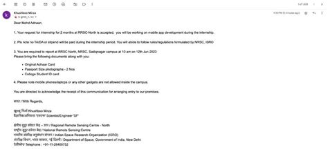 Mohammad Adnaan On Linkedin Isro Rrscnorth Internshipopportunity