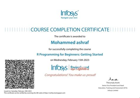 Mohammed Ashraf On Linkedin Programming Infosysspringboard Infosys