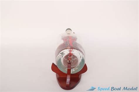 Martell Model Boat In Wine Bottle 87 Speed Boat Model