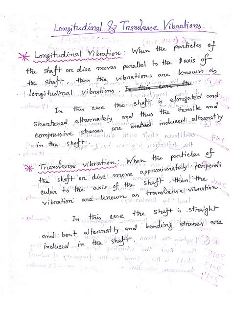 Longitudinal And Transverse Vibration Pdf