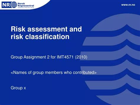 Ppt Risk Assessment And Risk Classification Powerpoint Presentation
