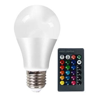 995 sur Ampoule LED RGB E27 Puissance 10W Intensité réglable et 16